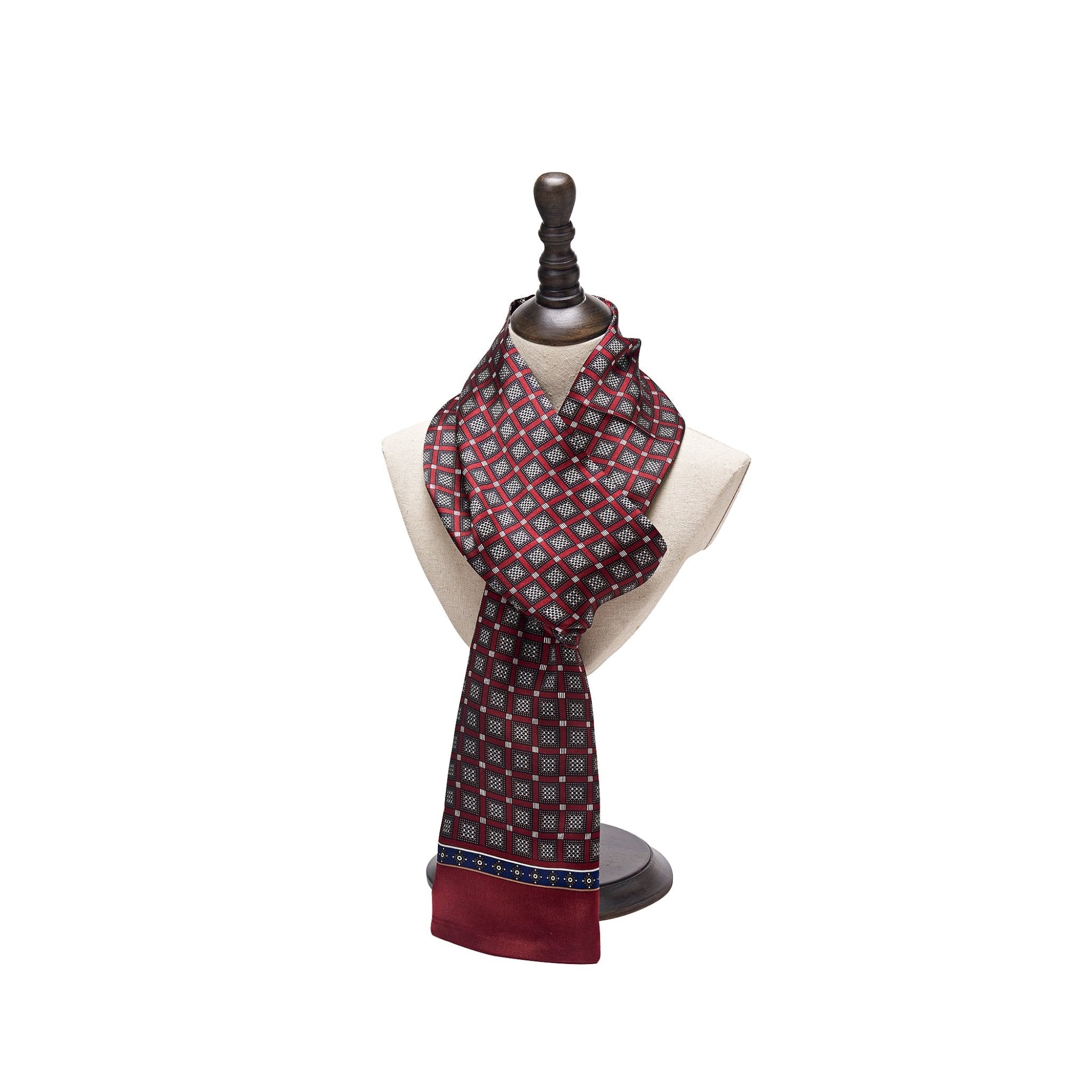 Journey Grid Series Long Silk Scarf - SusanSilk...