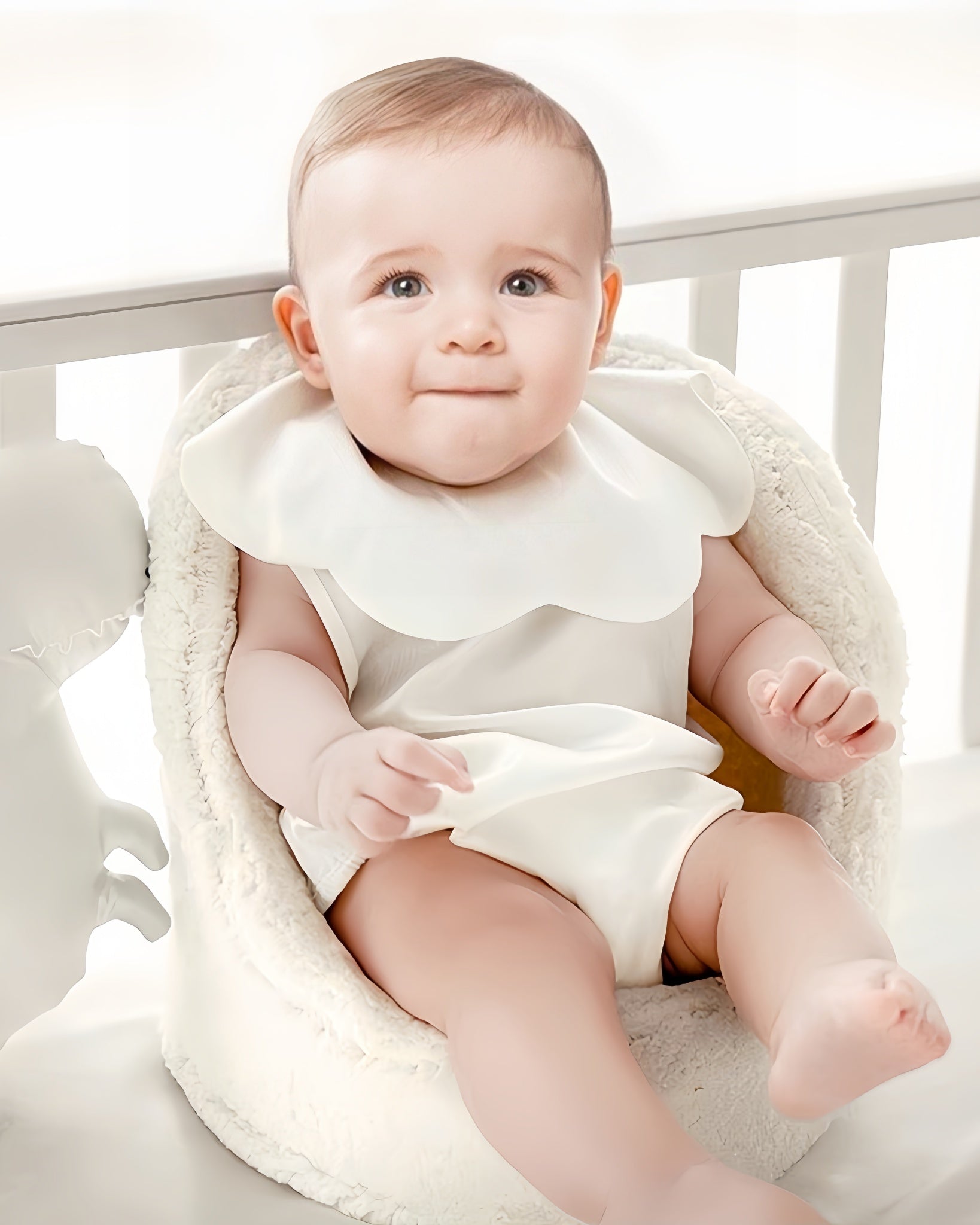 19 Momme Baby Silk Petal Bib - SusanSilk...