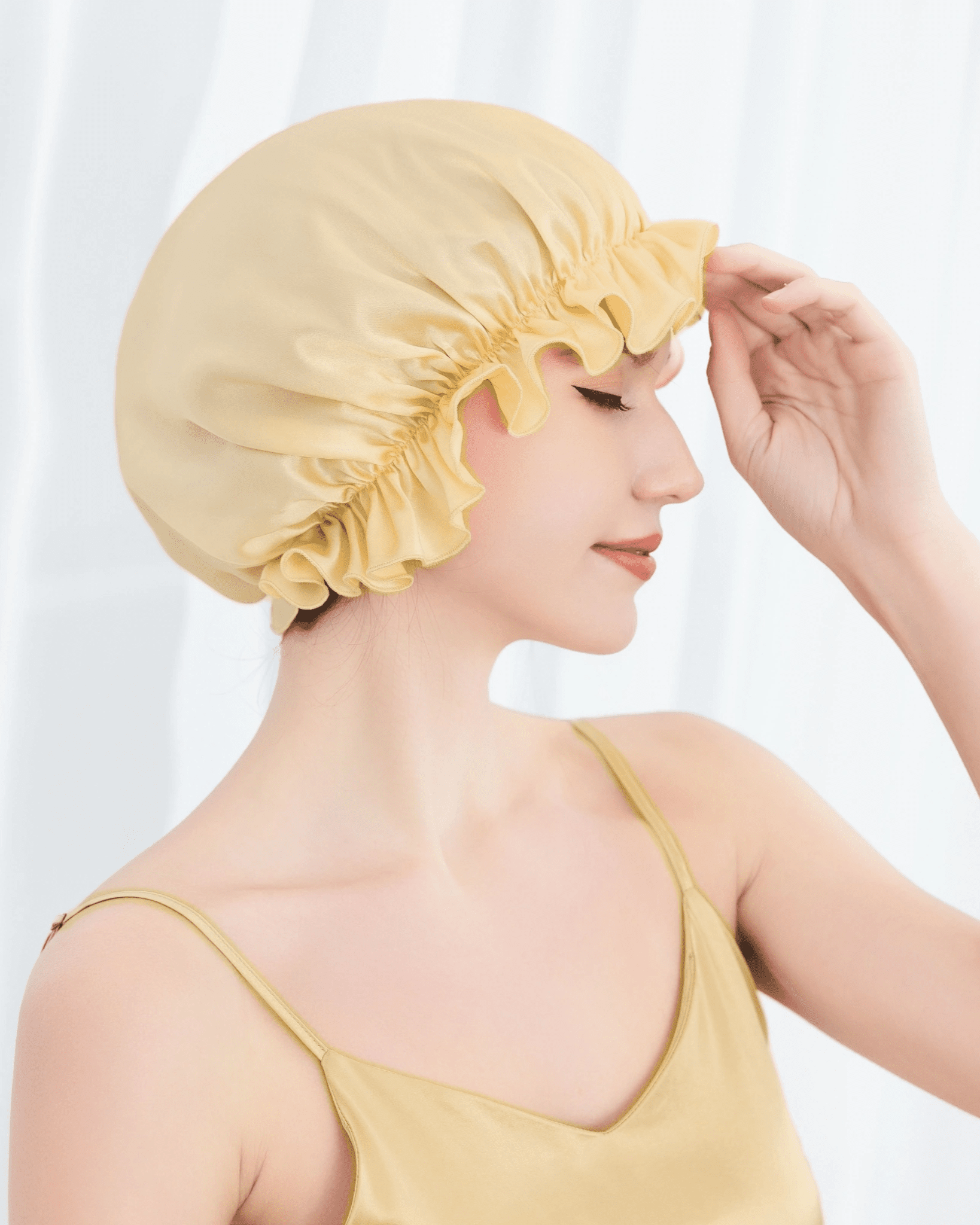 19 Momme Garnet Flower Silk Bonnet - SusanSilk...