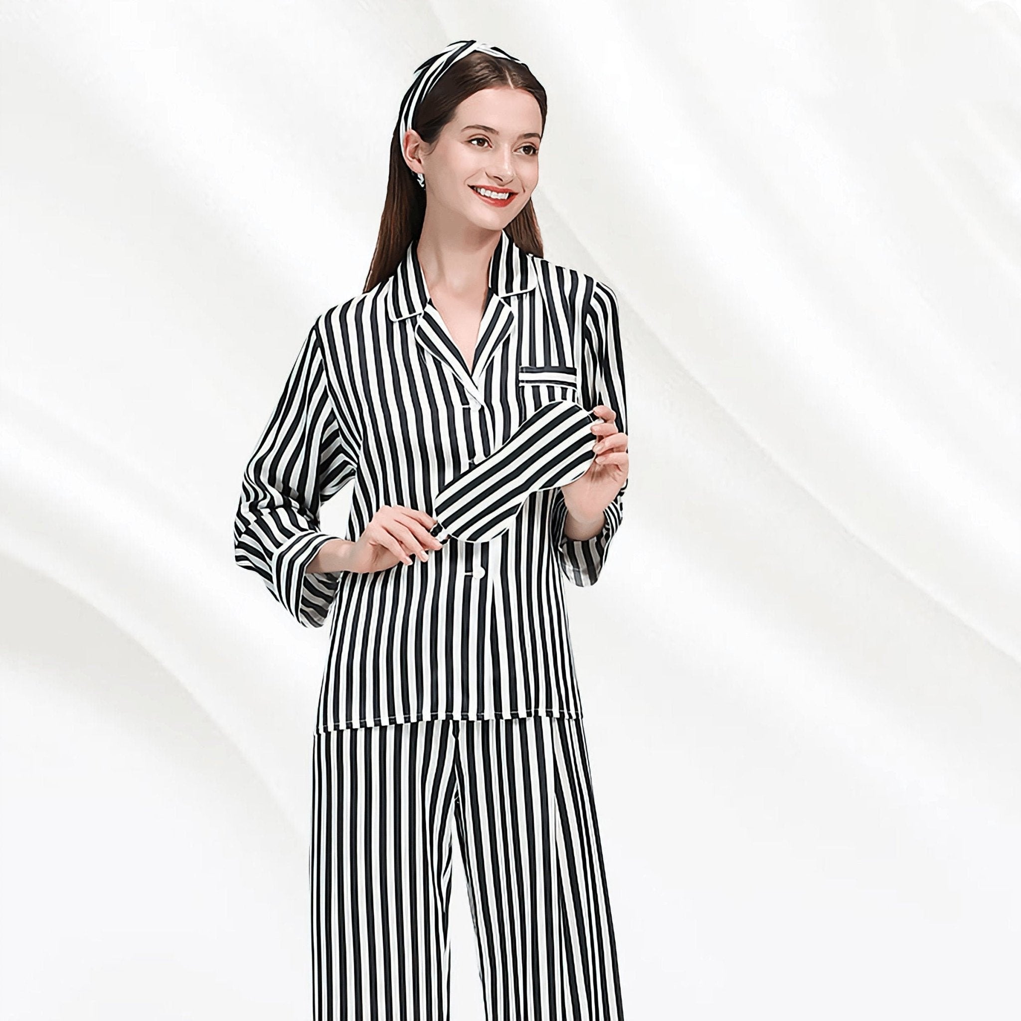 19 Momme Chic Stripe Silk Pajamas Set